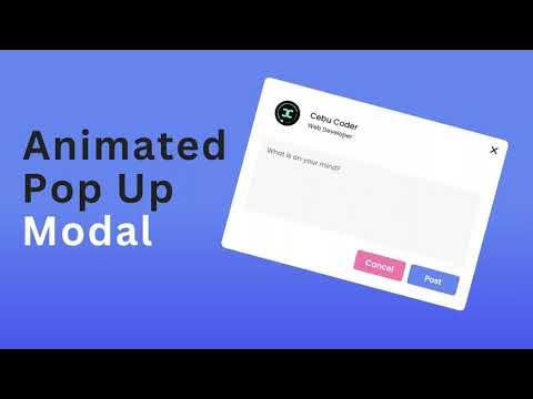 How to create Animated Popup Modal using Html | Css | Javascript - YouTube