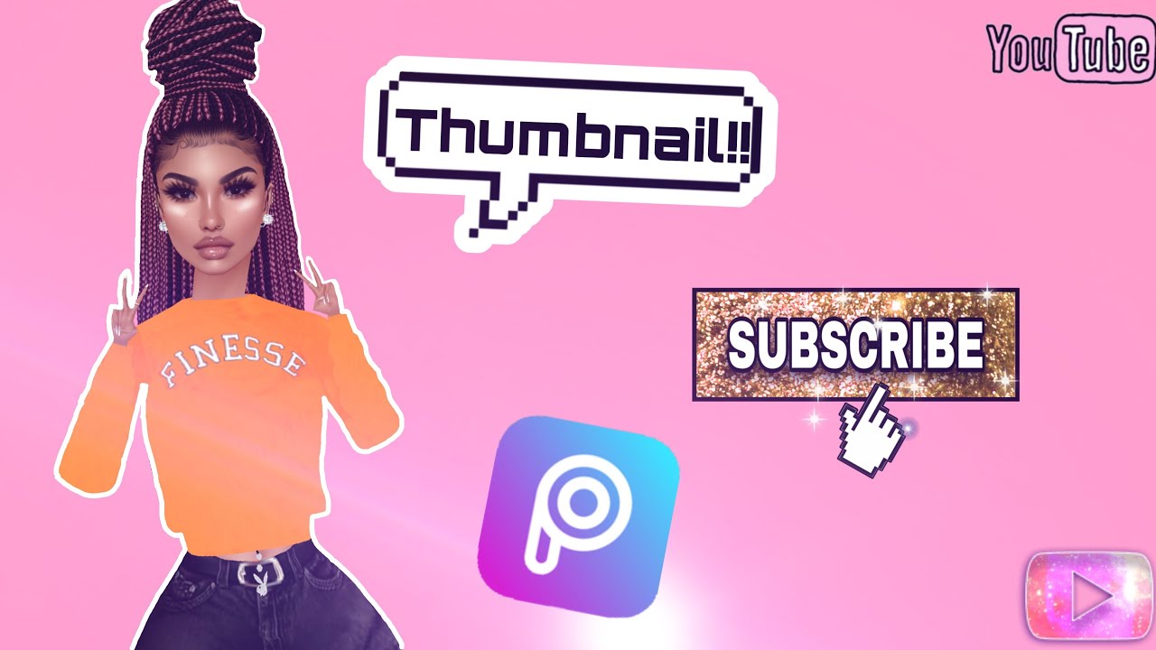 How to make a imvu thumbnail using PicsArt !! - YouTube