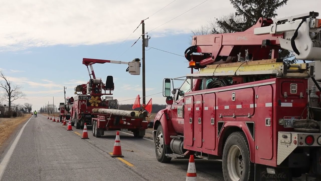 How we change out an electric utility pole - YouTube