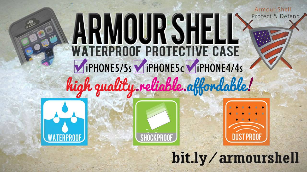 Waterproof Shockproof Dustproof Cellphone Cases by Armour Shell - YouTube