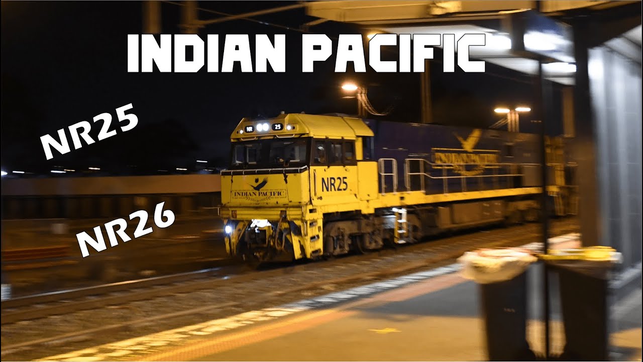 3AS8 NR25 & NR26 Indian Pacific at Albion - YouTube