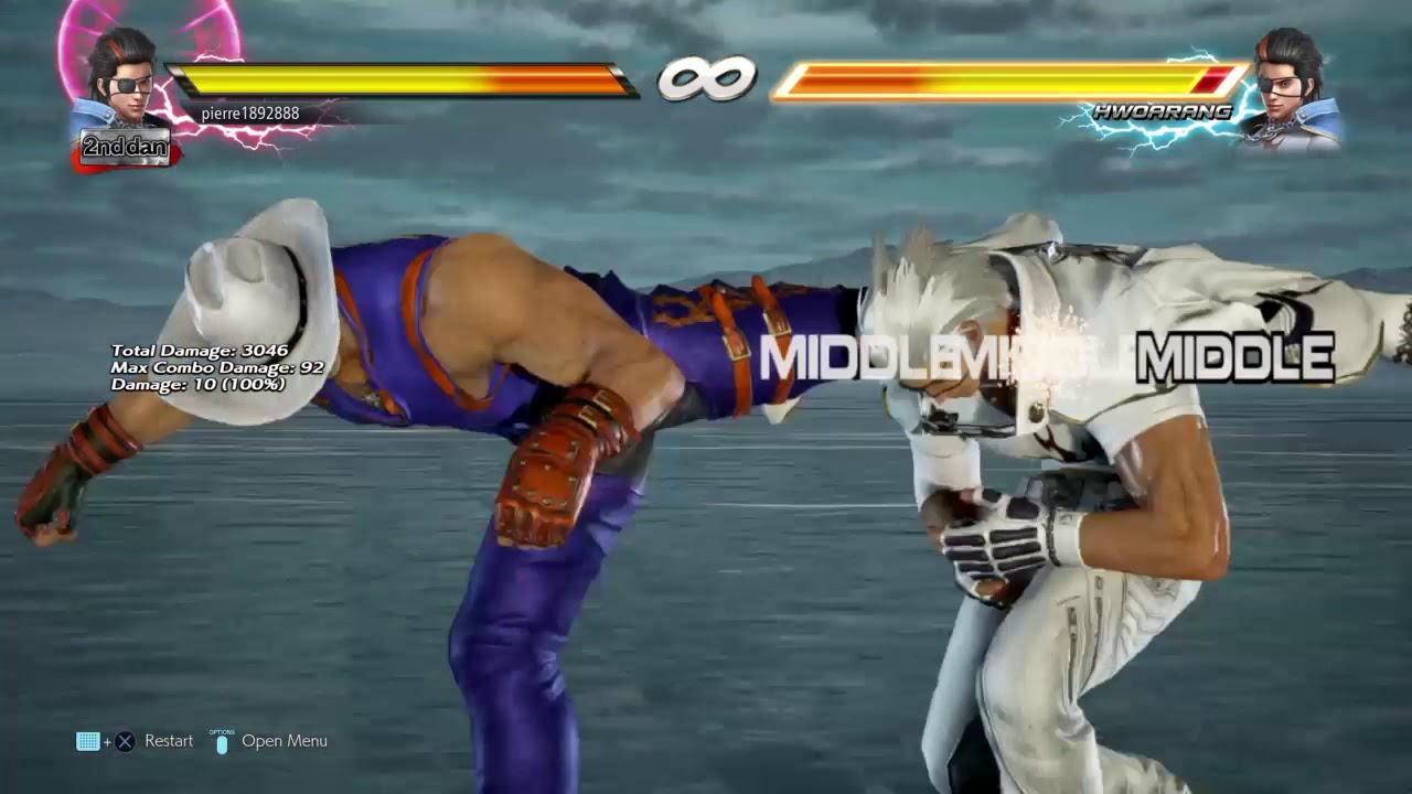 Hwoarang rage combo and grab demonstration - YouTube