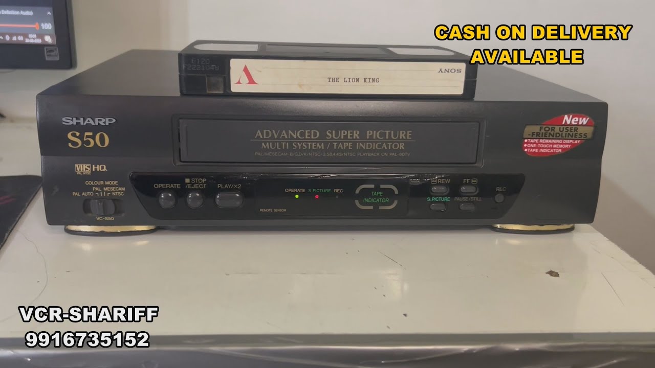 #SHARP S50# VCR#RUNNING GOOD CONDITION#CASH DELIVERY AVAILABLE# CONT ...
