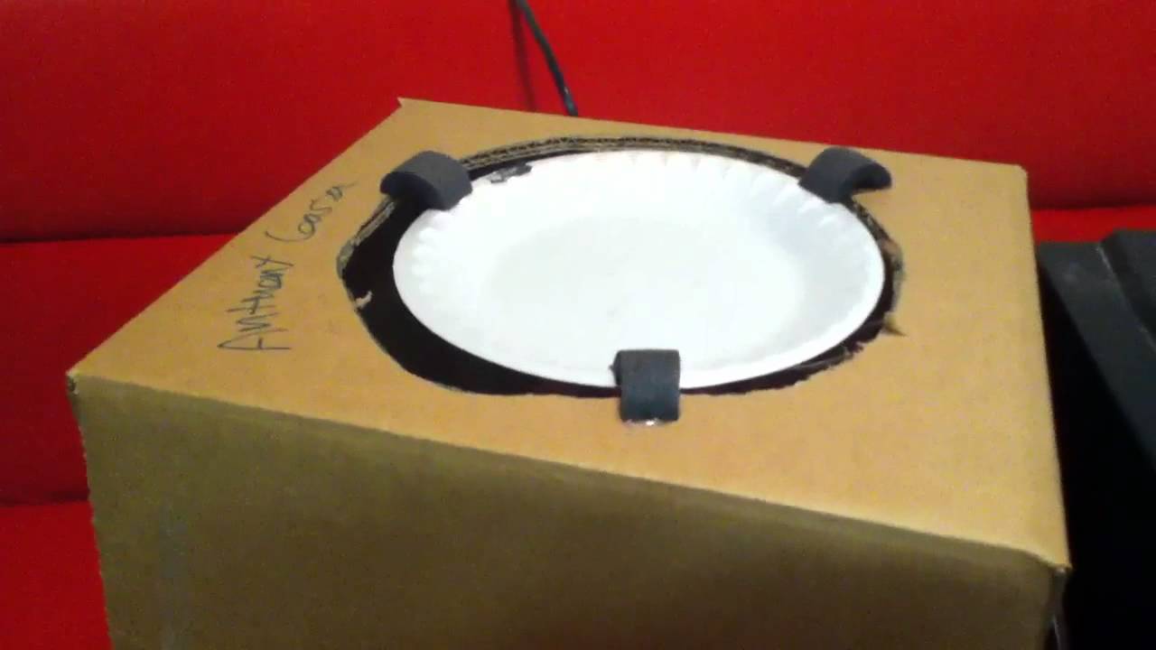 Working styrofoam plate speaker. - YouTube