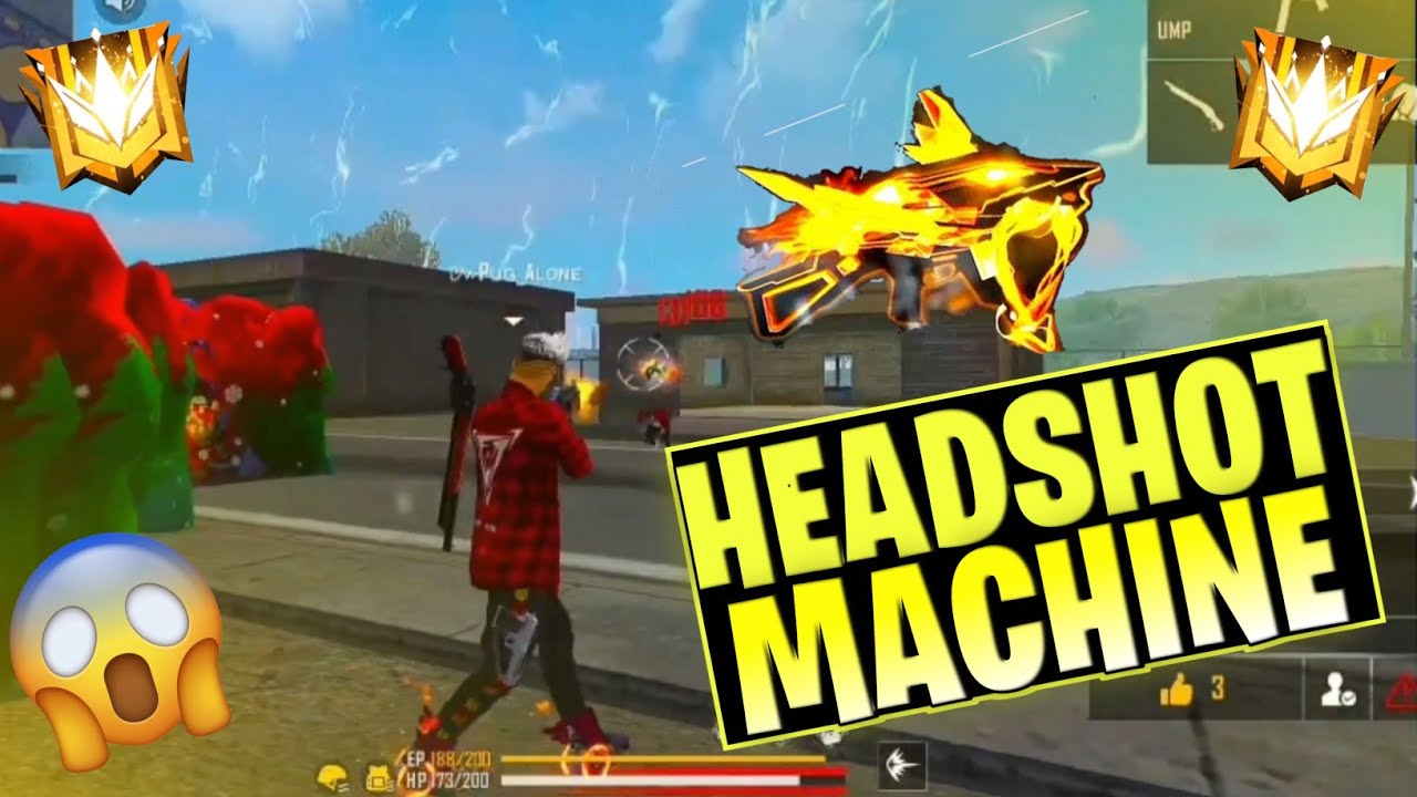 Free fire headshot gameplay 😍😍||ump headshot machine - YouTube