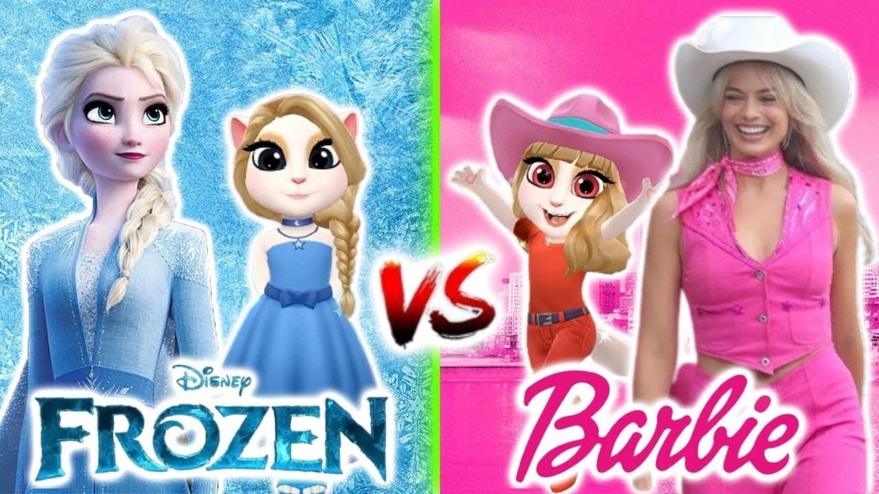 My Talking Angela / Elsa Frozen vs Barbie vs angela 2 / New Update ...