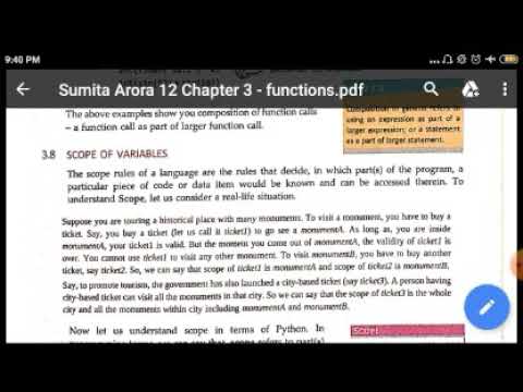 Class 12 - Computer Science - Chapter 2. Functions in Python - Part 17 ...