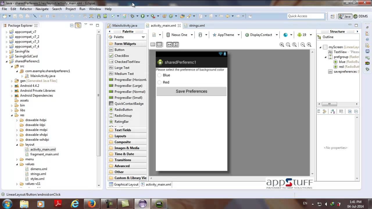 Android 0035 SharedPreference First Example - YouTube