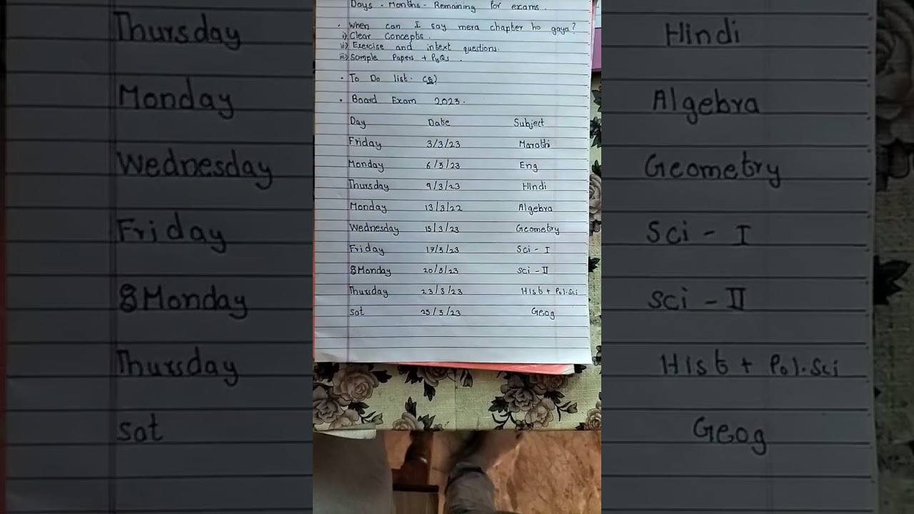 SSC std 10 th timetable Start studying frnds #ssc #boards #students # ...