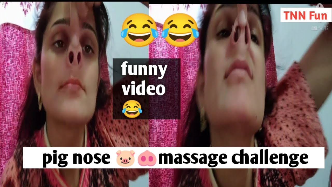 Pig nose massage challenge 😂//funny video// TNN fun😝 - YouTube