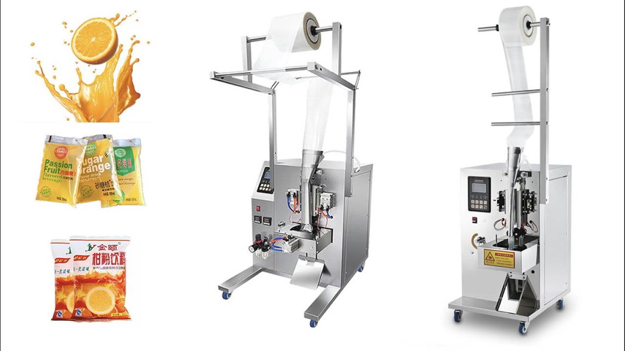 Pure Liquid Juice Water Automatic Packing Machine - YouTube