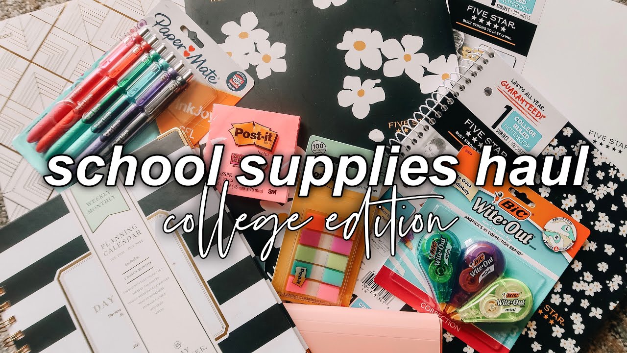 back to school supplies haul 2021!!! + giveaway - YouTube