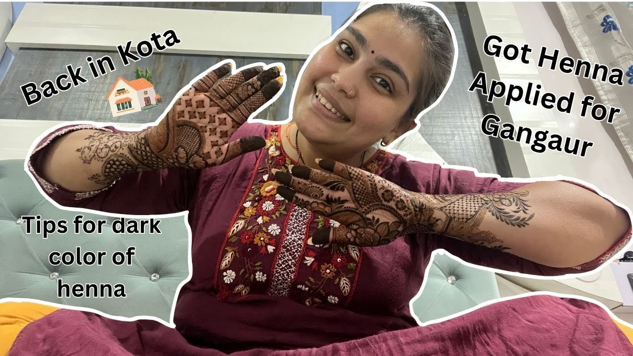 Sprained My Leg 😞 | Applied Henna for Gangaur 😍 | Henna After Care Tips ...