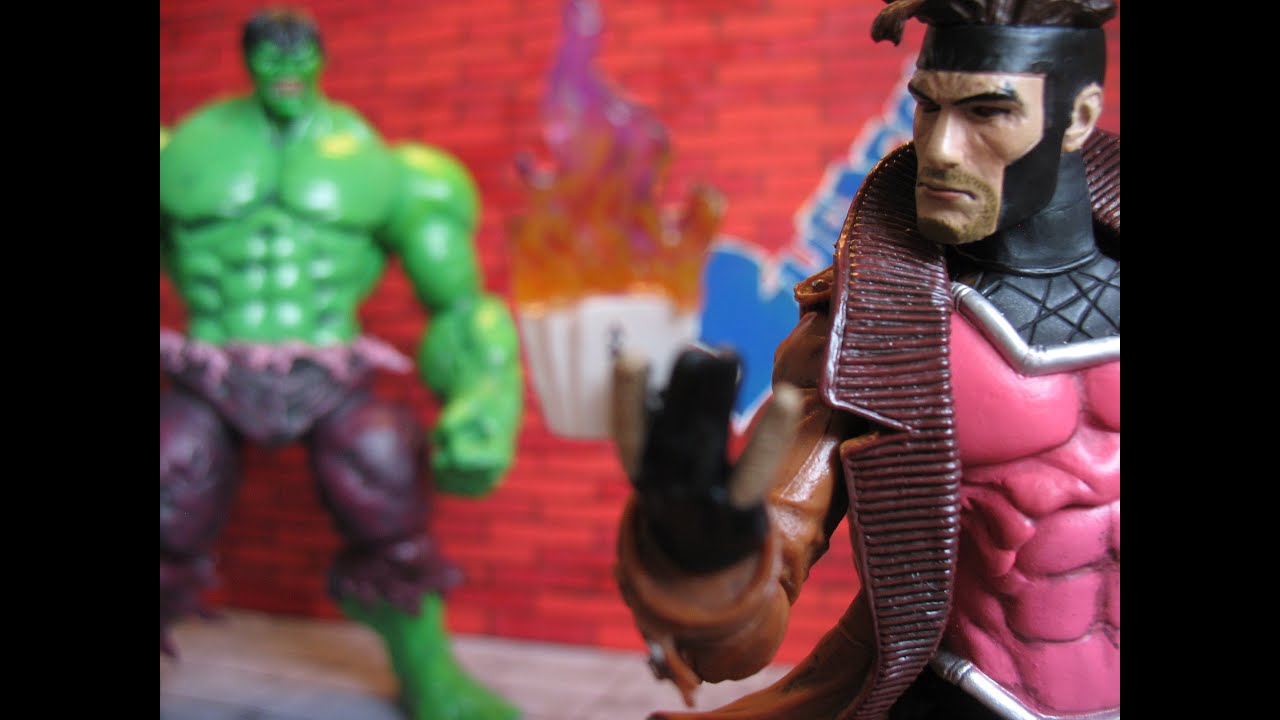 Hulk vs Gambit ( marvel x-men ) stop motion - YouTube