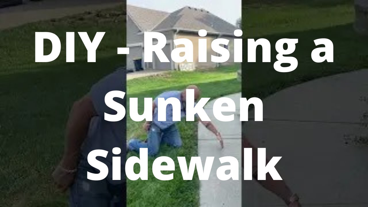 DIY - Raising a Sunken Sidewalk - YouTube