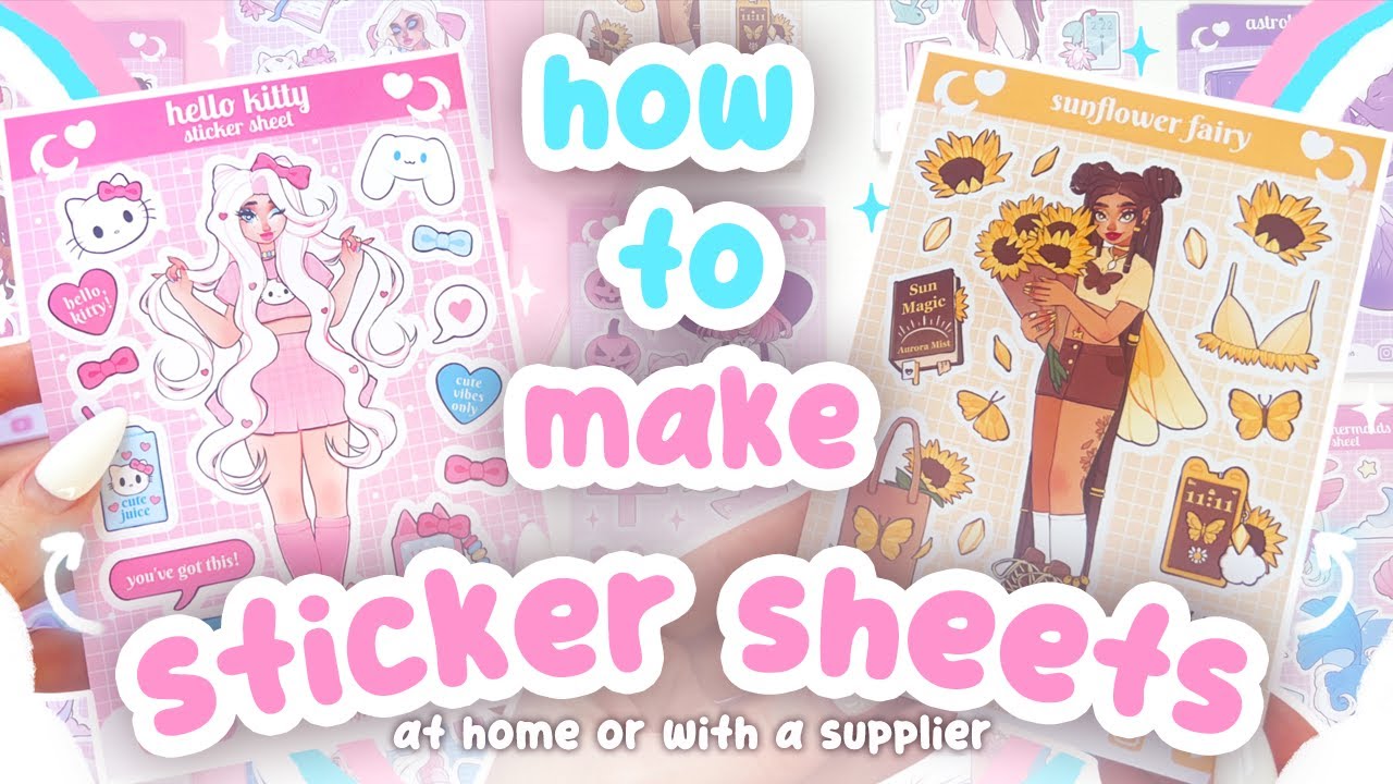 create custom sticker sheets for your art business! ♡ step-by-step ...