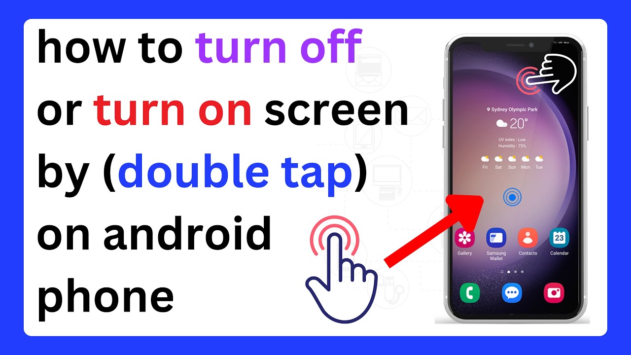 how to turn off or turn on screen by double tap on android | turn off ...