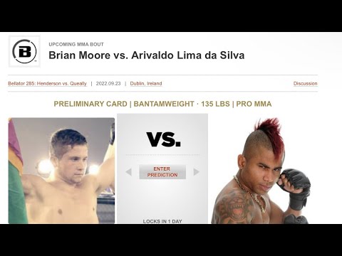 Brian Moore Vs Arivaldo Silva Prediction Bellator 285 - YouTube