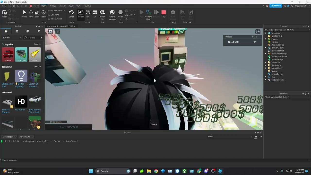 [Free] Roblox Cash + Atm Rob System - YouTube