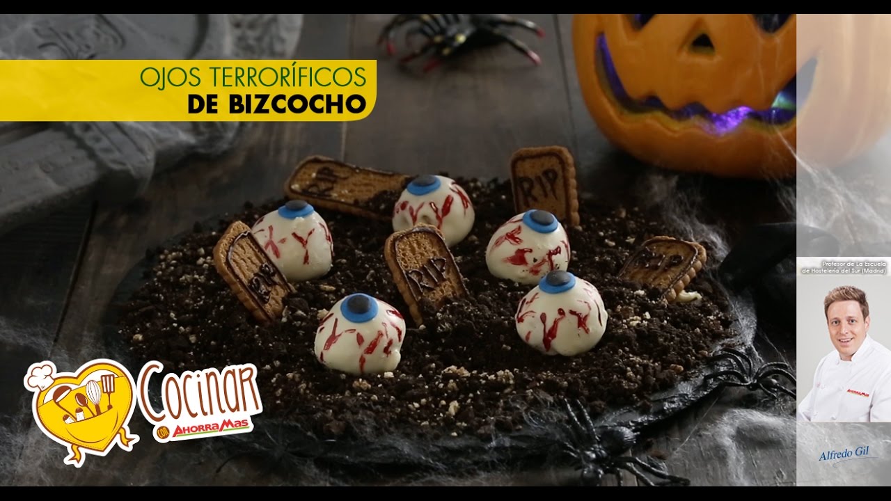 Ojos terrorificos de bizcocho - YouTube