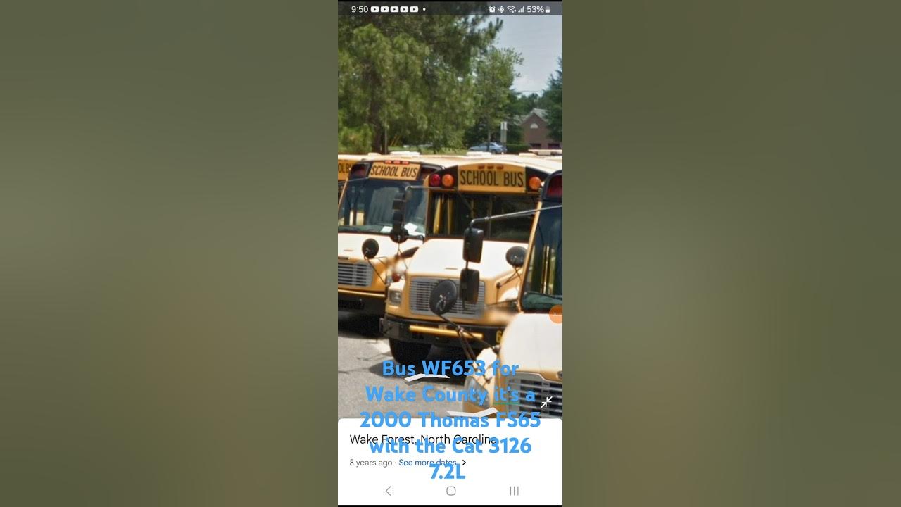 2000 Thomas FS65 Bus WF653(Wake County,NC)Screen Recorder-Google Maps Shorts @kl1000 - YouTube
