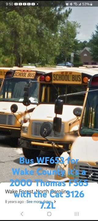 2000 Thomas FS65 Bus WF653(Wake County,NC)Screen Recorder-Google Maps Shorts @kl1000 - YouTube