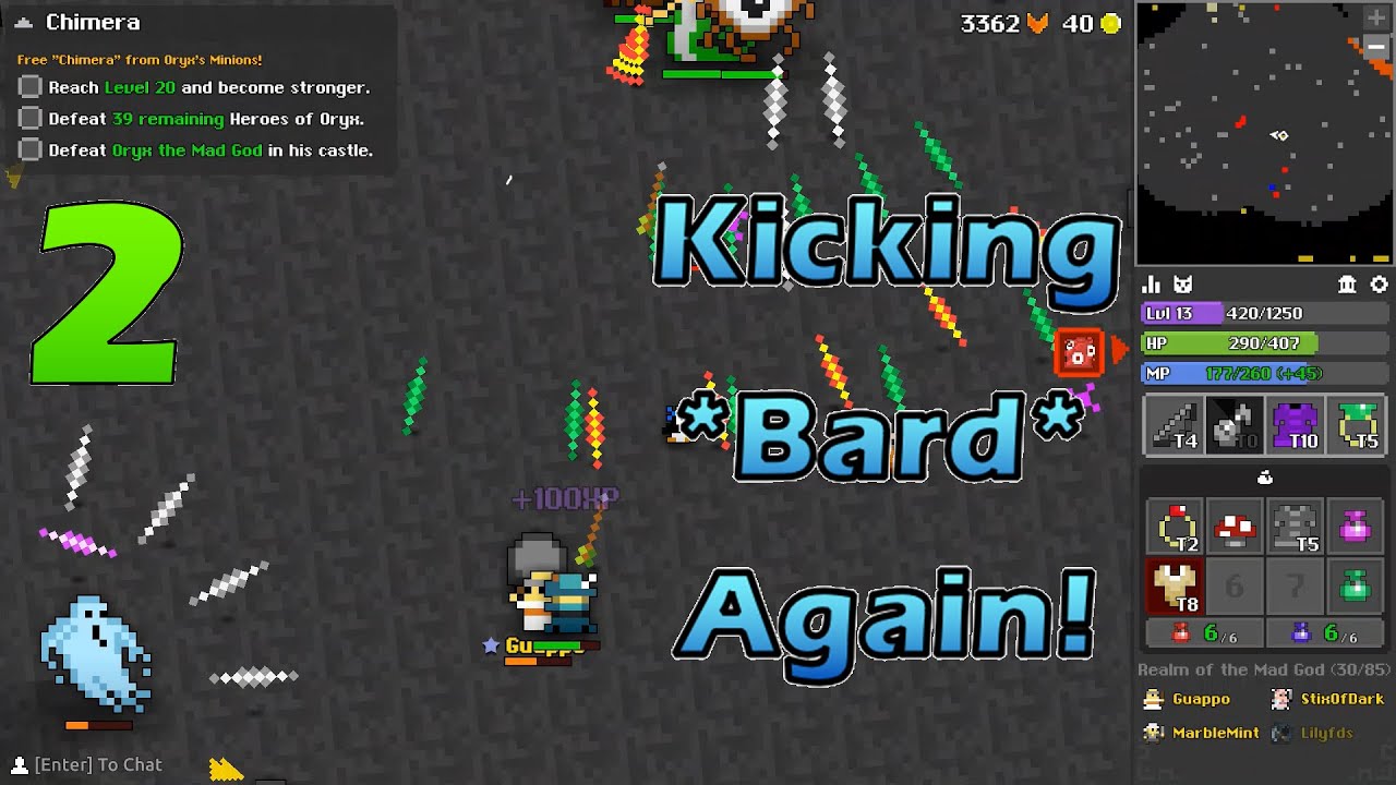 Rip 1st Bard! Welcome back to Realm Souls! Godlands @ Lv 6 RotMG Exalt ...
