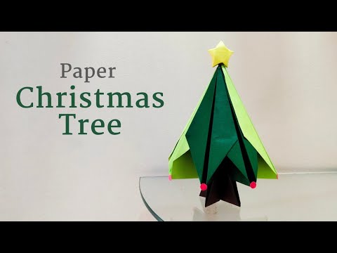 How To Make Paper Christmas Tree. DIY Paper Christmas Tree. Easy Paper ...
