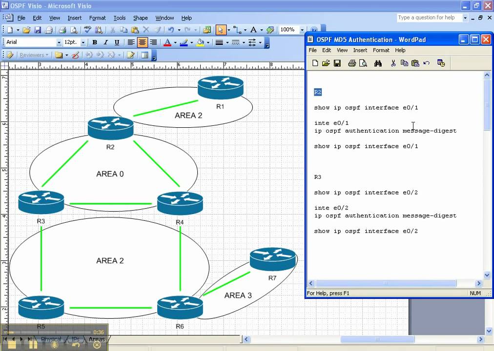 OSPF Video Cheat Sheet: MD5 Authentication - Interface - YouTube