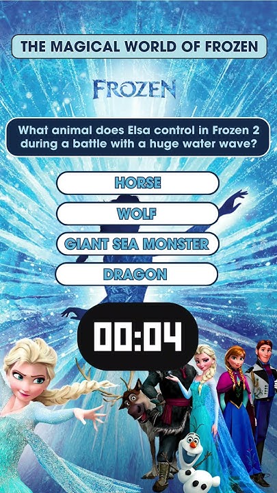 Frozen 2 Movie Quiz | What Animal Does Elsa Control in Frozen 2 During ...