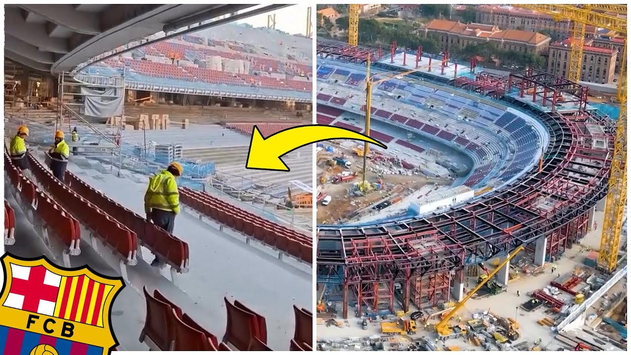 NEW Camp Nou Construction Update (February 15, 2025) - YouTube
