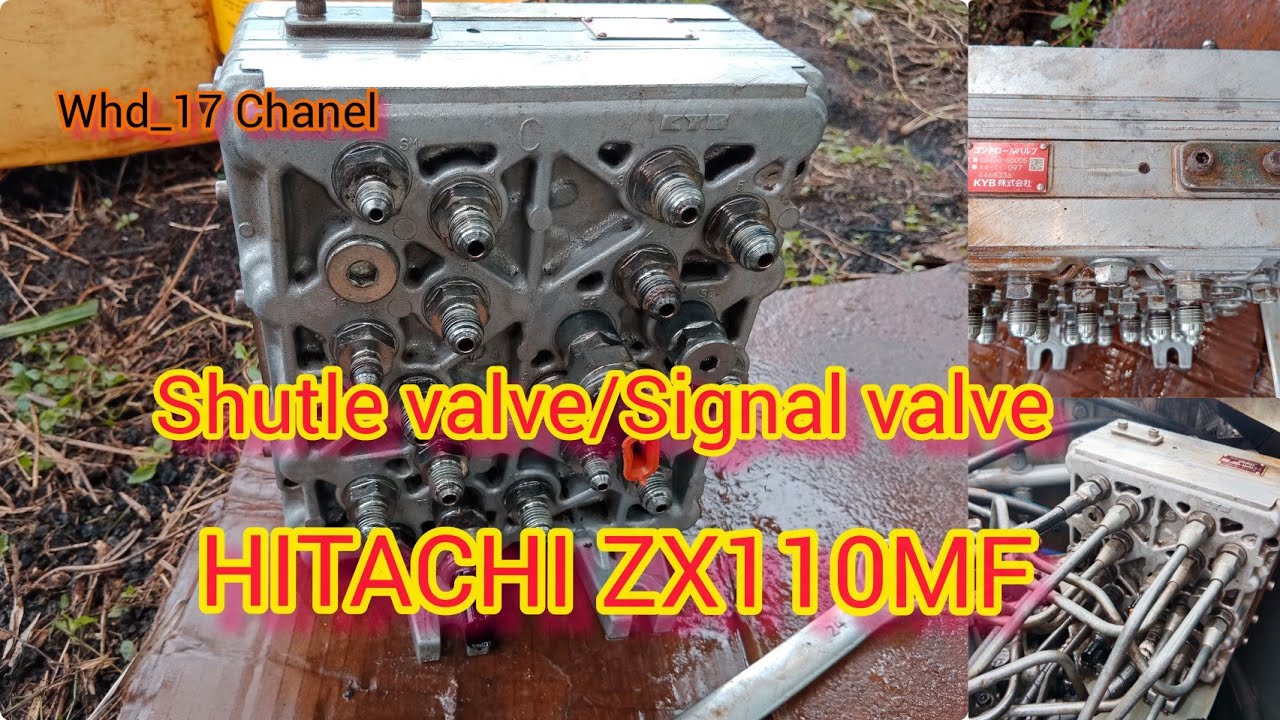 service Shuttle valve / Signal valve hitachi zx110Mf - YouTube
