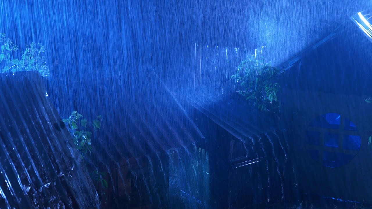 Rain On Roof | Easy to Fall Asleep in 6 Minutes with Heavy Rain and ...