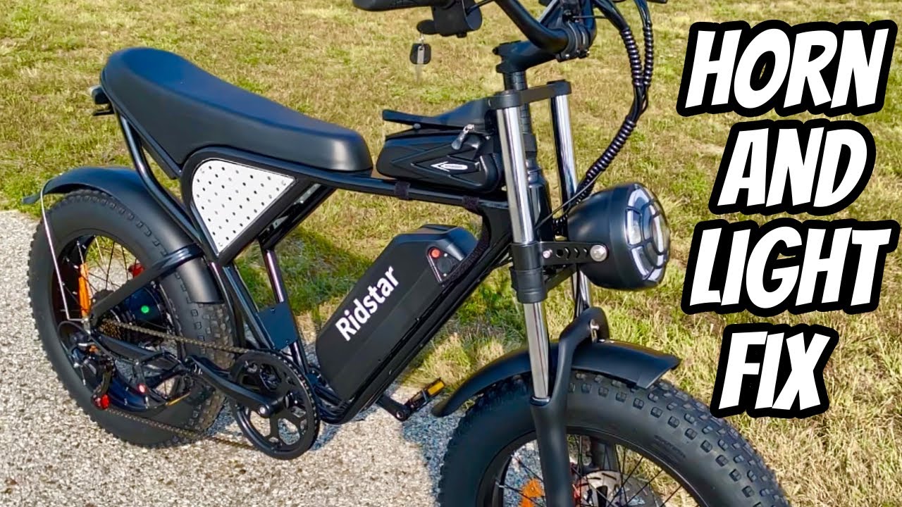 Ridstar E-bike Headlight/Horn Fix - YouTube
