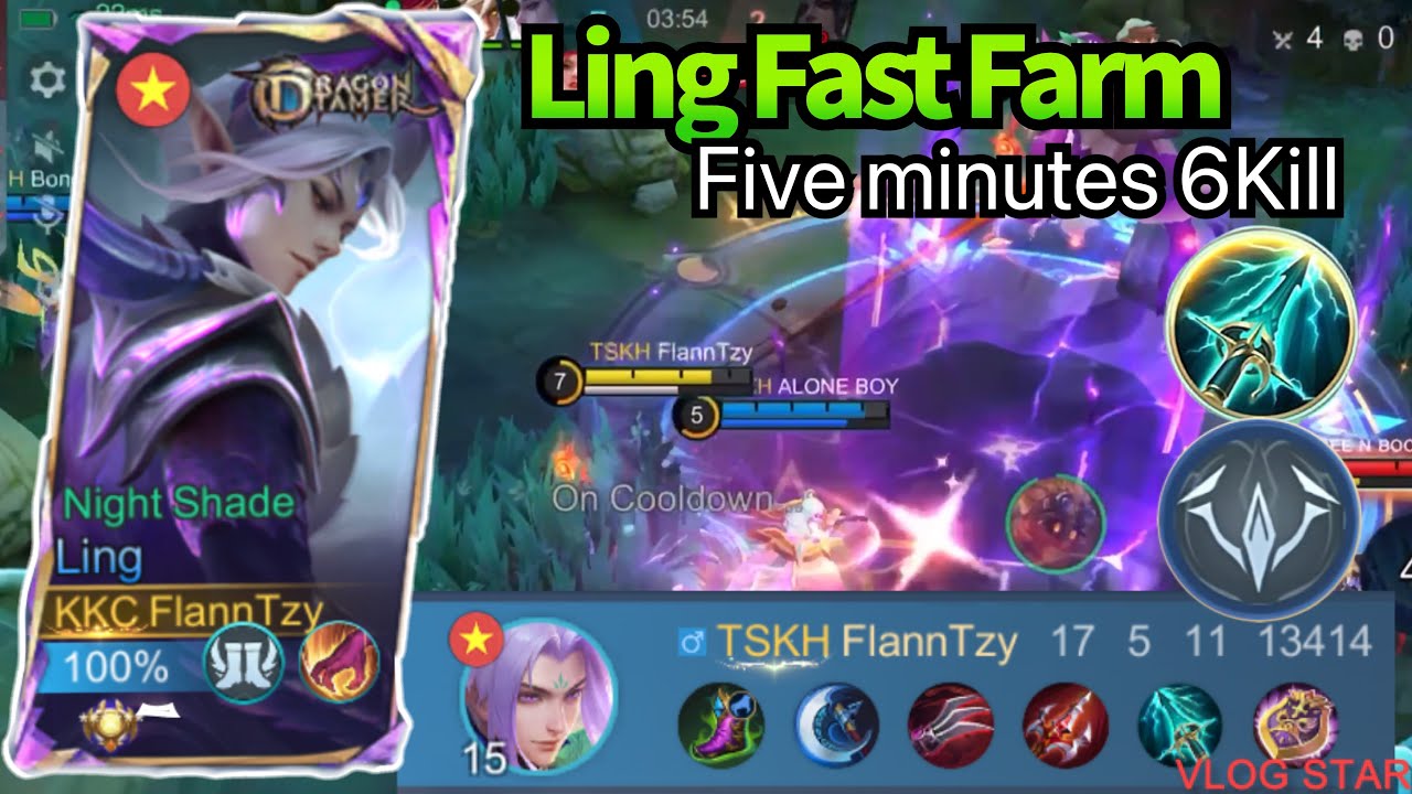 Ling Fast Farm five minutes 6Kill at early game. Ling road to mythic ...