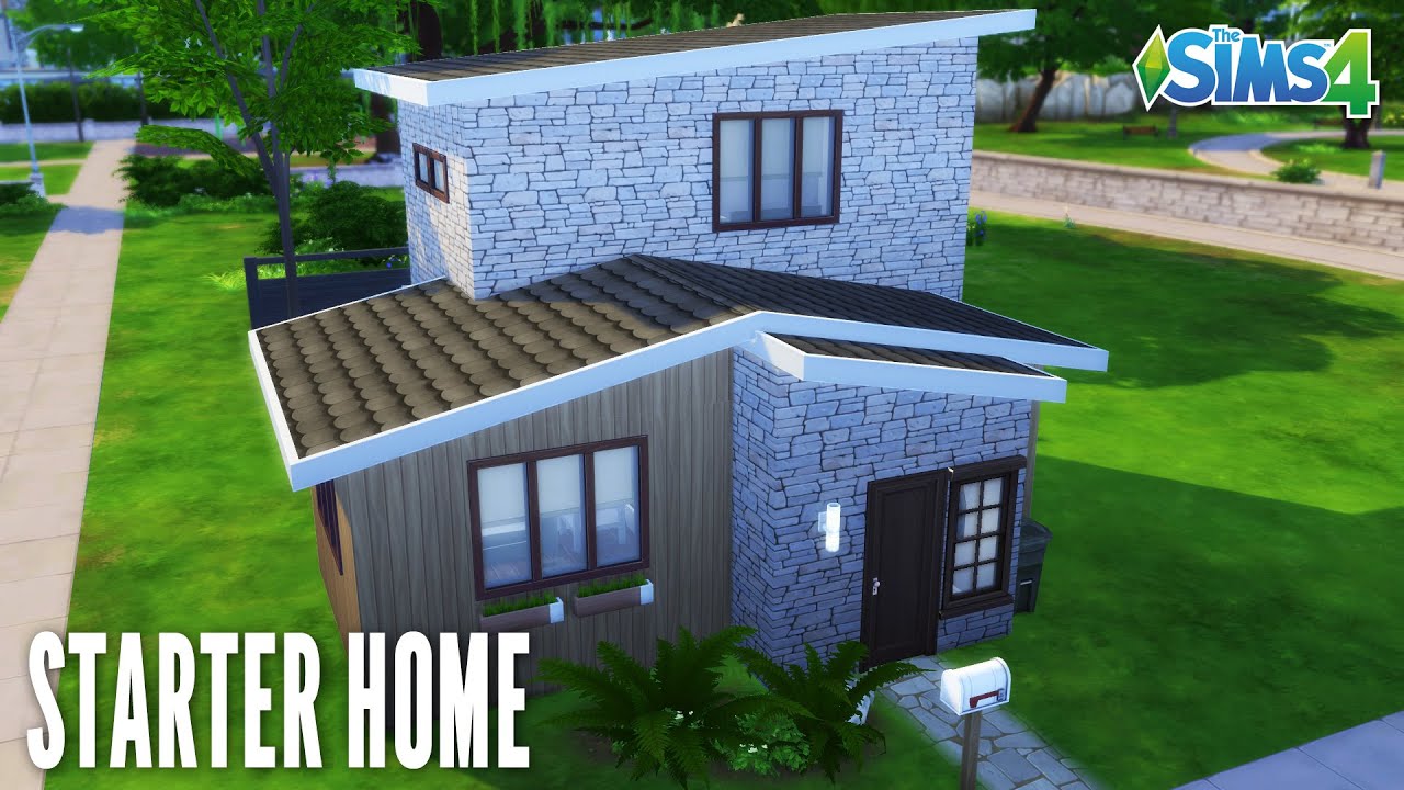 THE SIMS 4 SPEED BUILD #54 - STARTER HOME - YouTube