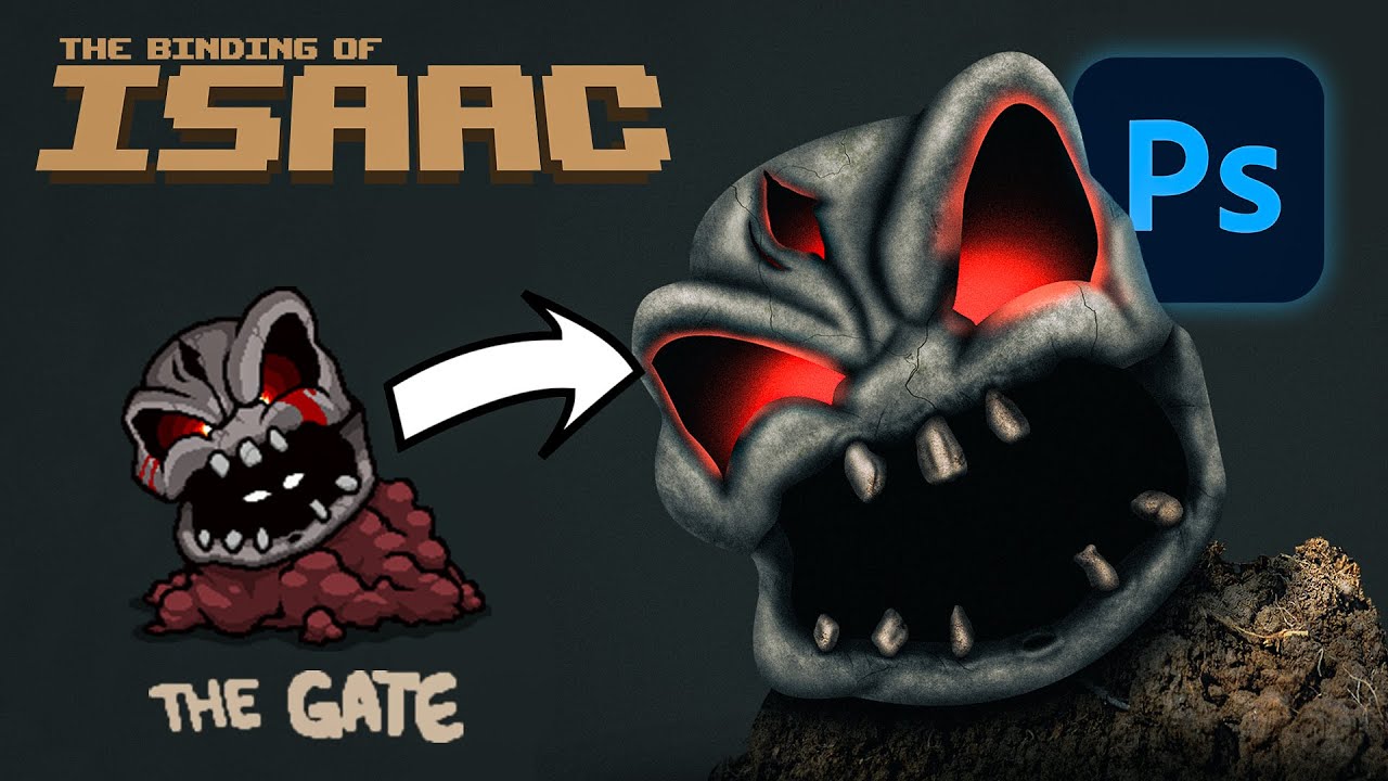 Create REALISTIC characters from The Binding Of Isaac in Photoshop ...