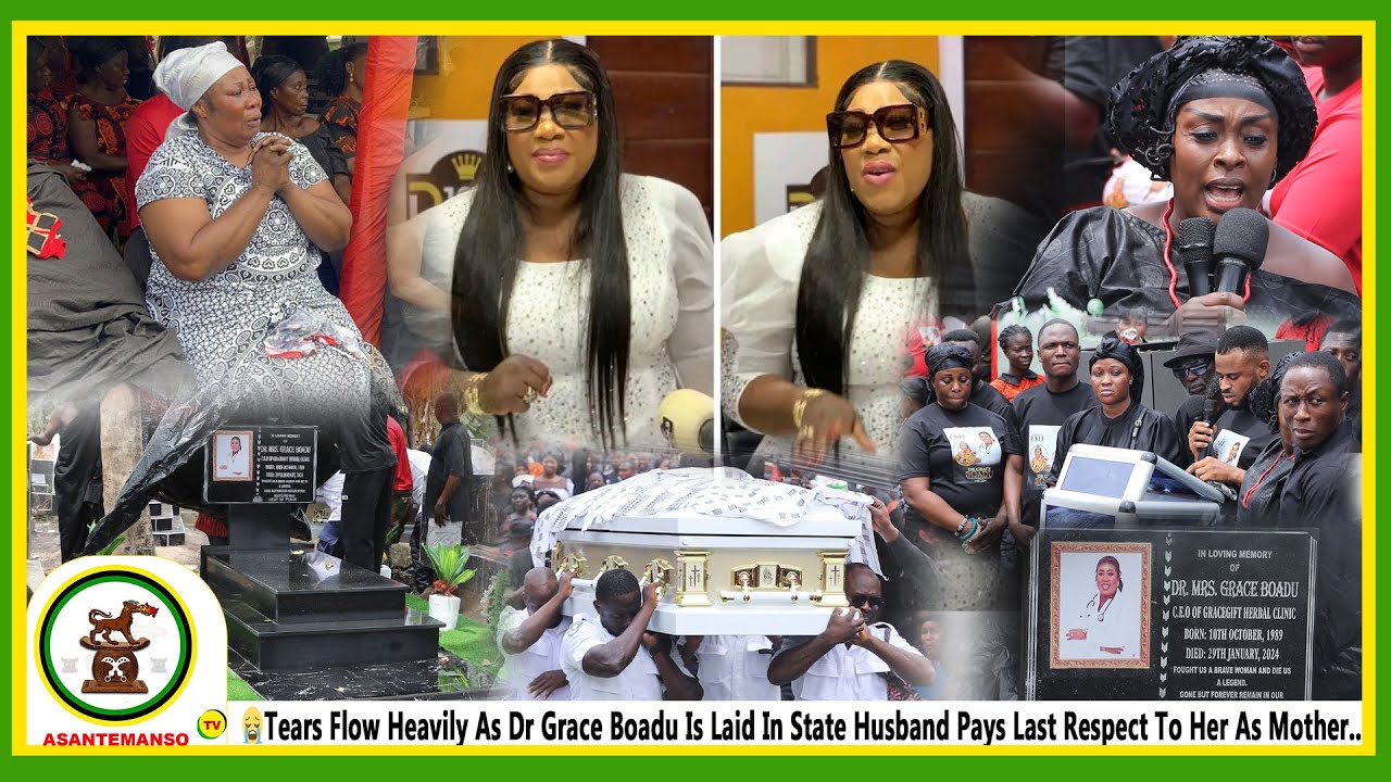 😭Tears Flow Heavily As Dr Grace Boadu Is Laid In State Husband Pays ...