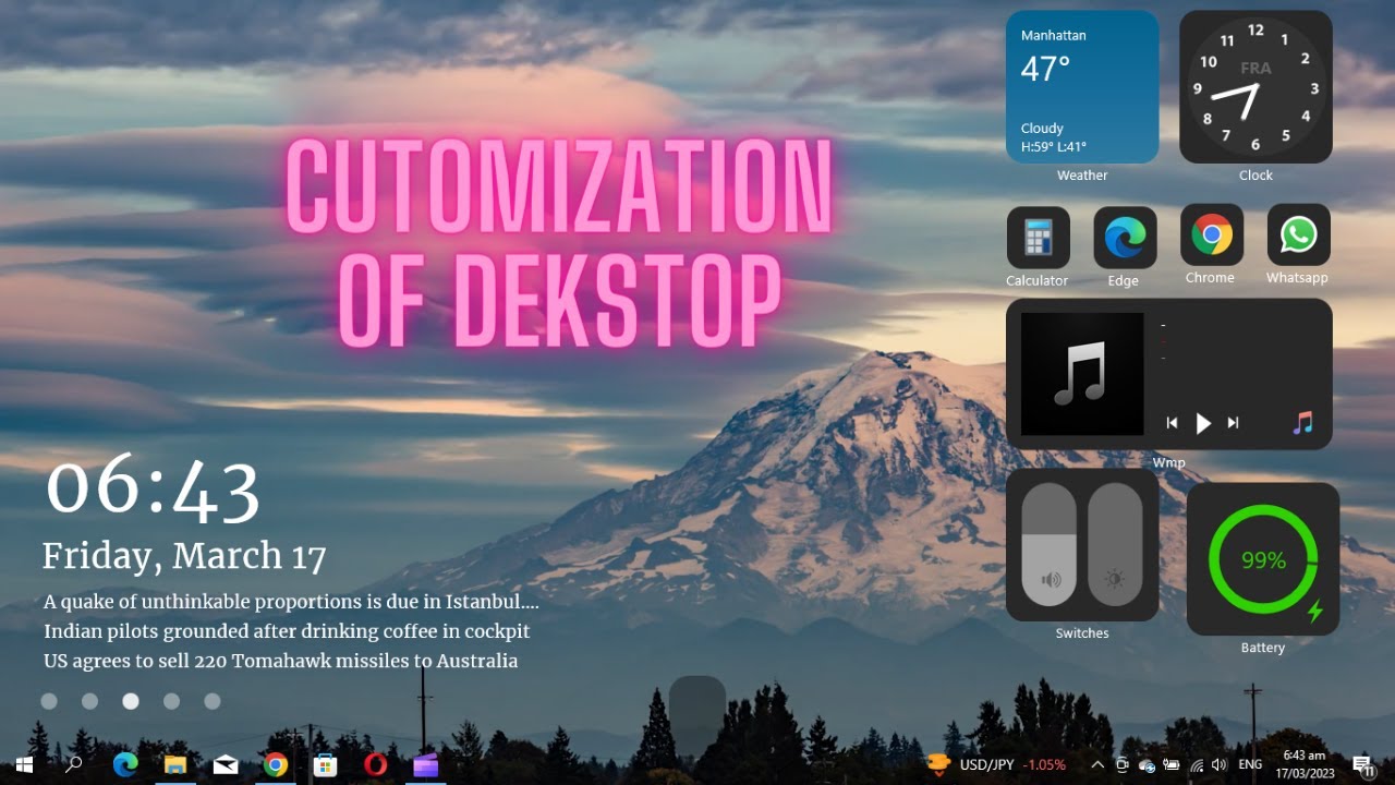 How to customize widows 10 desktop. - YouTube