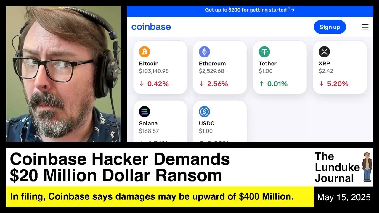 Coinbase Hacker Demands $20 Million Dollar Ransom - YouTube