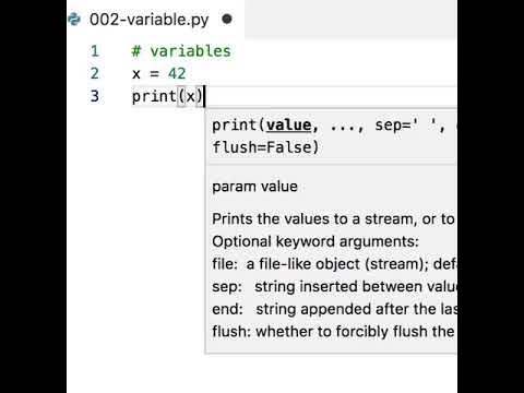 Creating and using variable in Python - YouTube