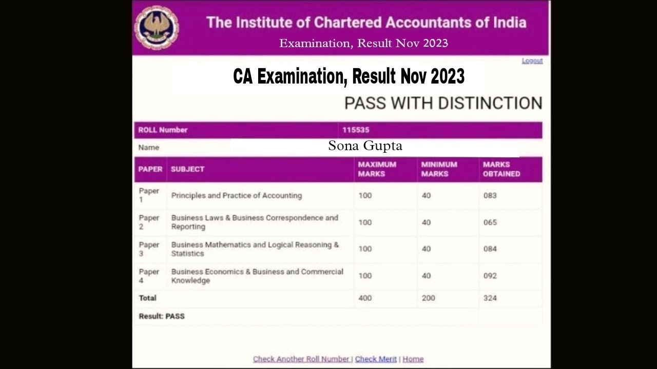 ICAI CA Result 2023 kaise download kare | Icai Ca result 2023 kaise ...