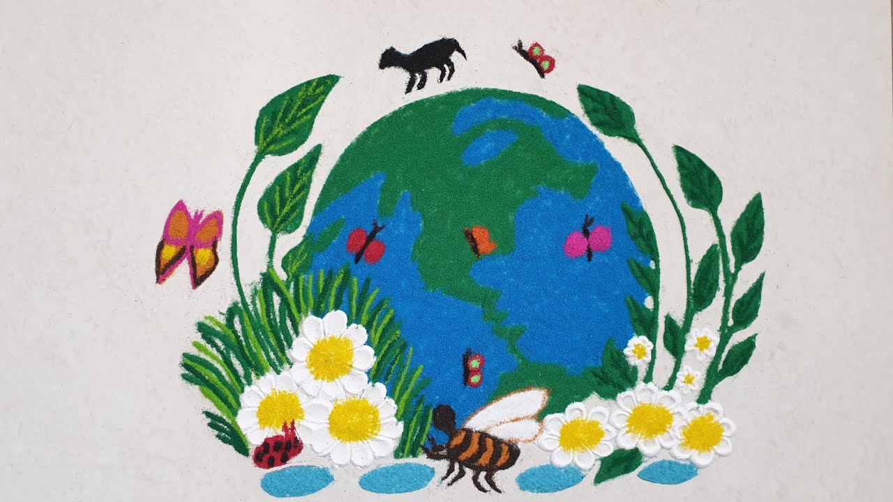 International Biodiversity Day: 22 May rangoli | Do it yourself - YouTube