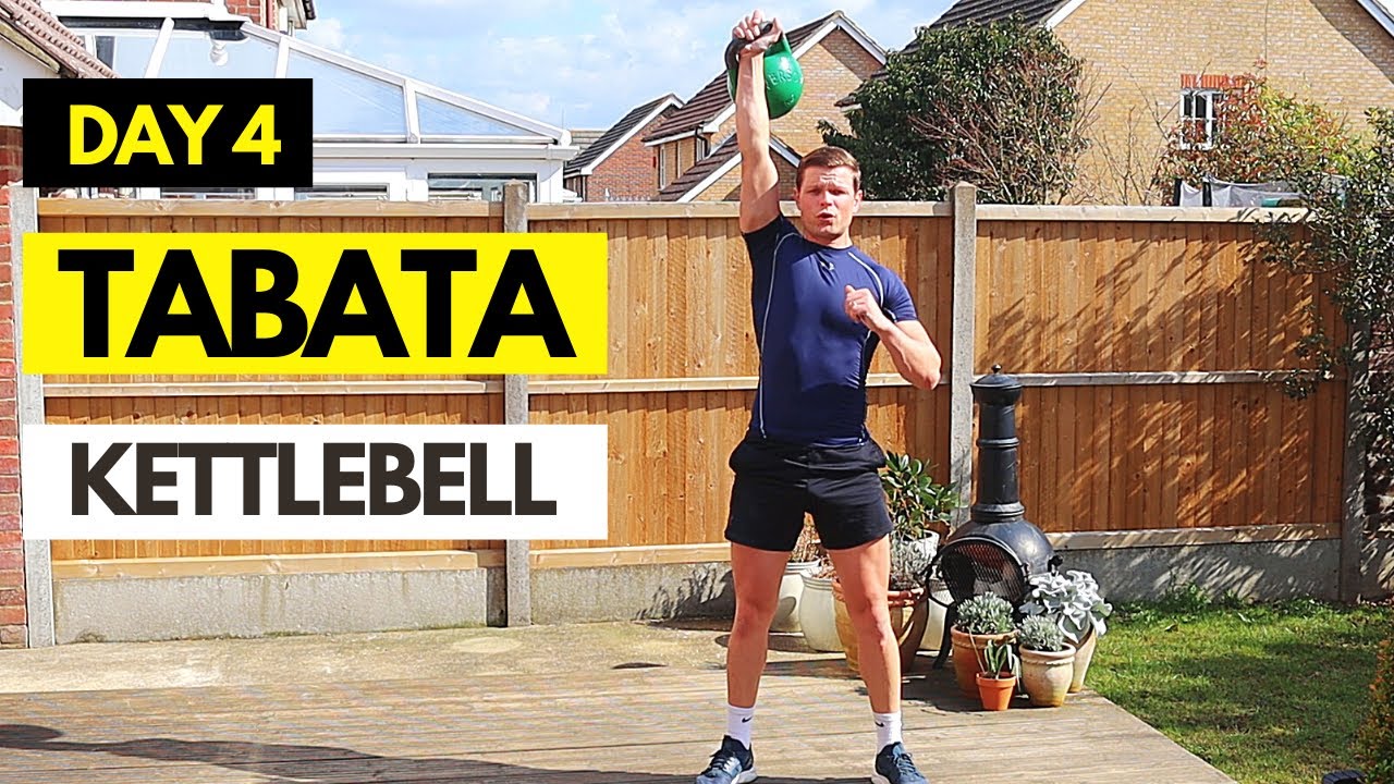 DAY 4 - Full Body Kettlebell TABATA Workout // INTENSE KETTLEBELL ...
