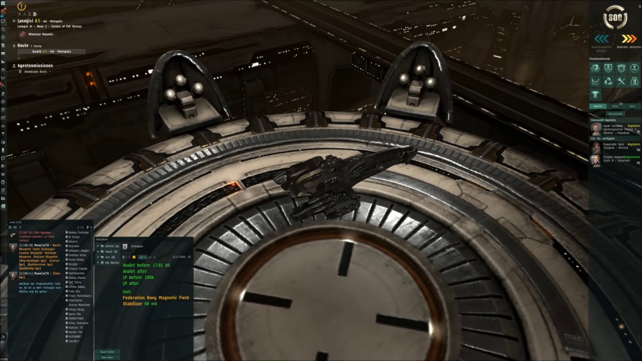 Eve online Hi sec Missioning Timelapse 2 - 221 mil isk/h - YouTube