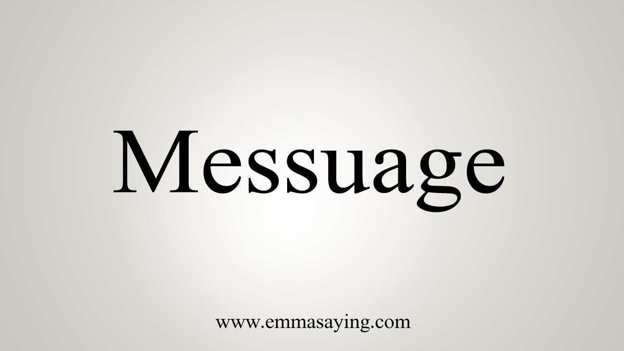 how-to-say-messuage-youtube