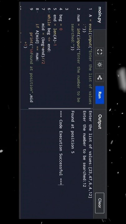 Program Of Binary Search In Python Pythonprogramming Programming Coding Binarysearch Dsa