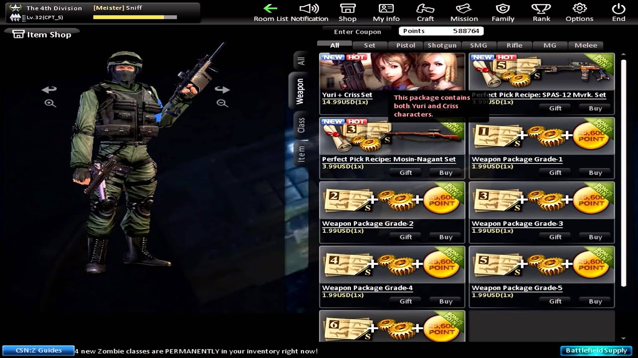 Crafting x20 Perfect Set Mosin & Spas 12 Maverick Counter Strike Nexon ...
