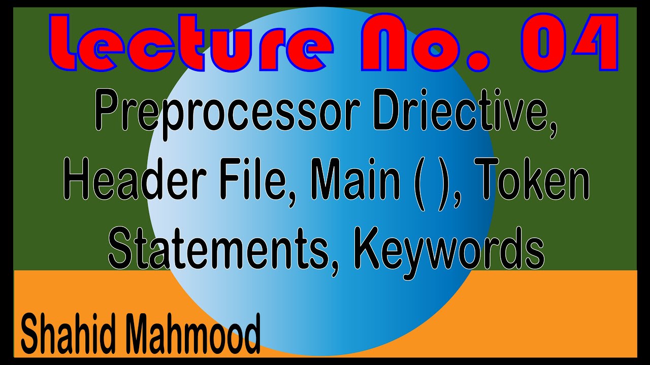 Preprocessor Directive Header File Statements Main Function 5892