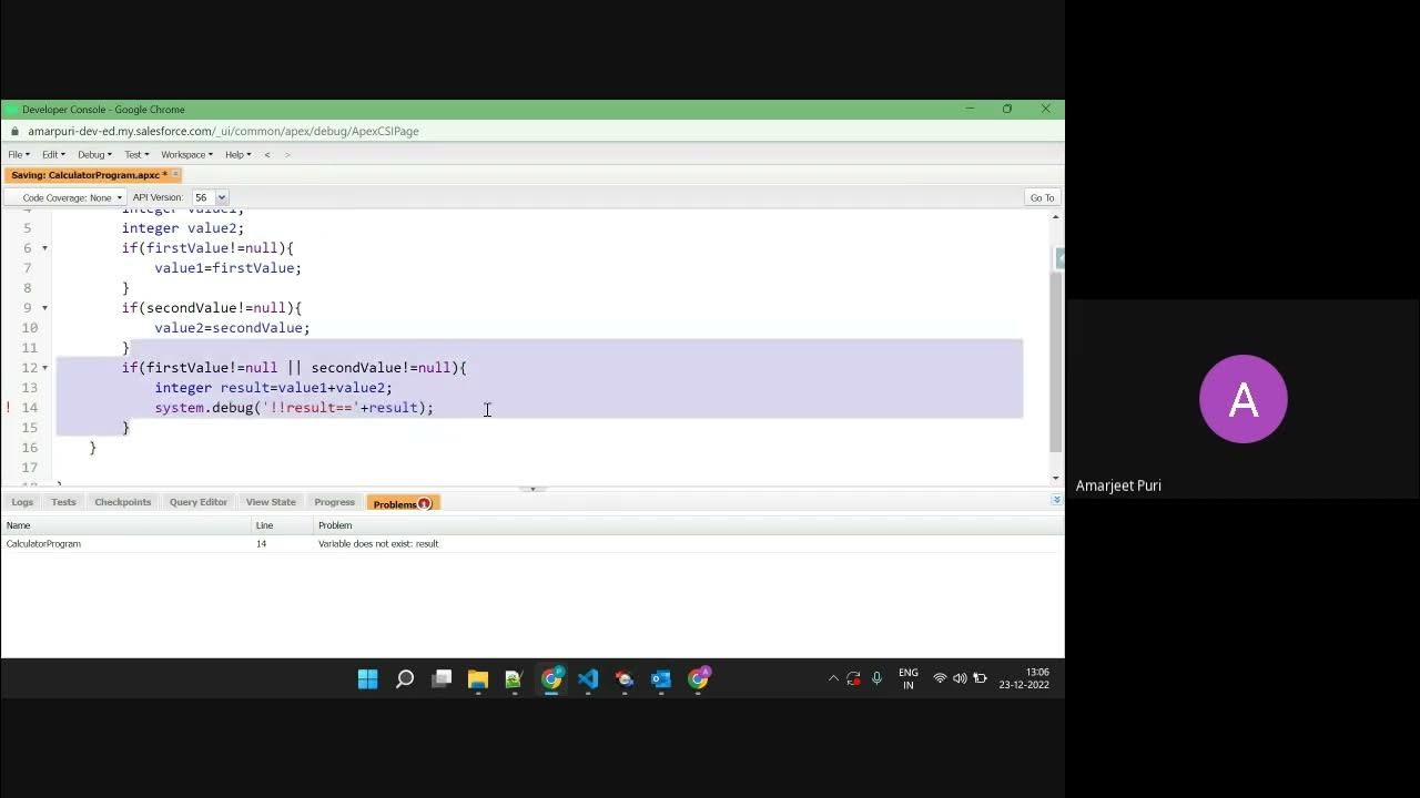 Basic Of If Condition And For Loop Soql Apex Class In Salesforce Youtube